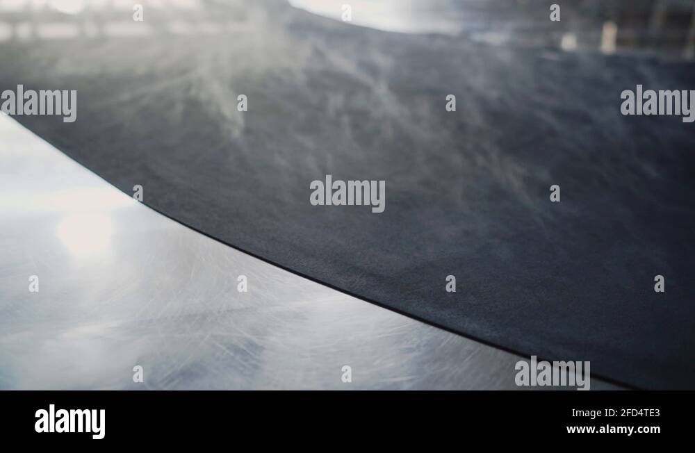 Steam rising from the skin after the smoothing process Stock Video ...