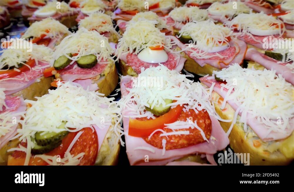 Homemade Czech Sandwich with Egg and Salami, Ham… ( Obložené Chlebíčky ...