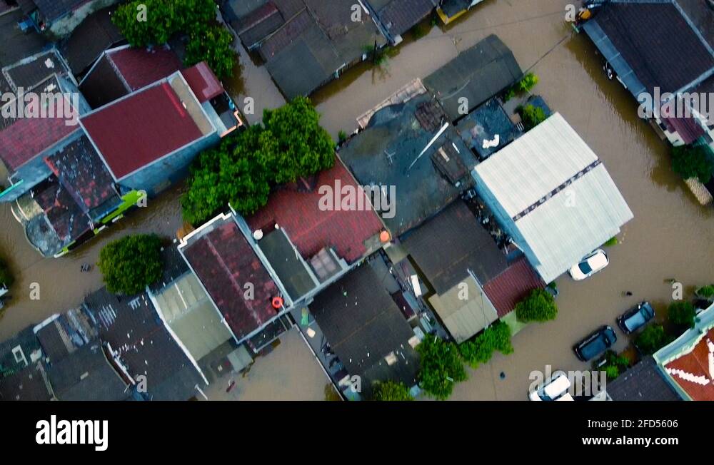 Depiction of flooding. devastation wrought after massive natural ...