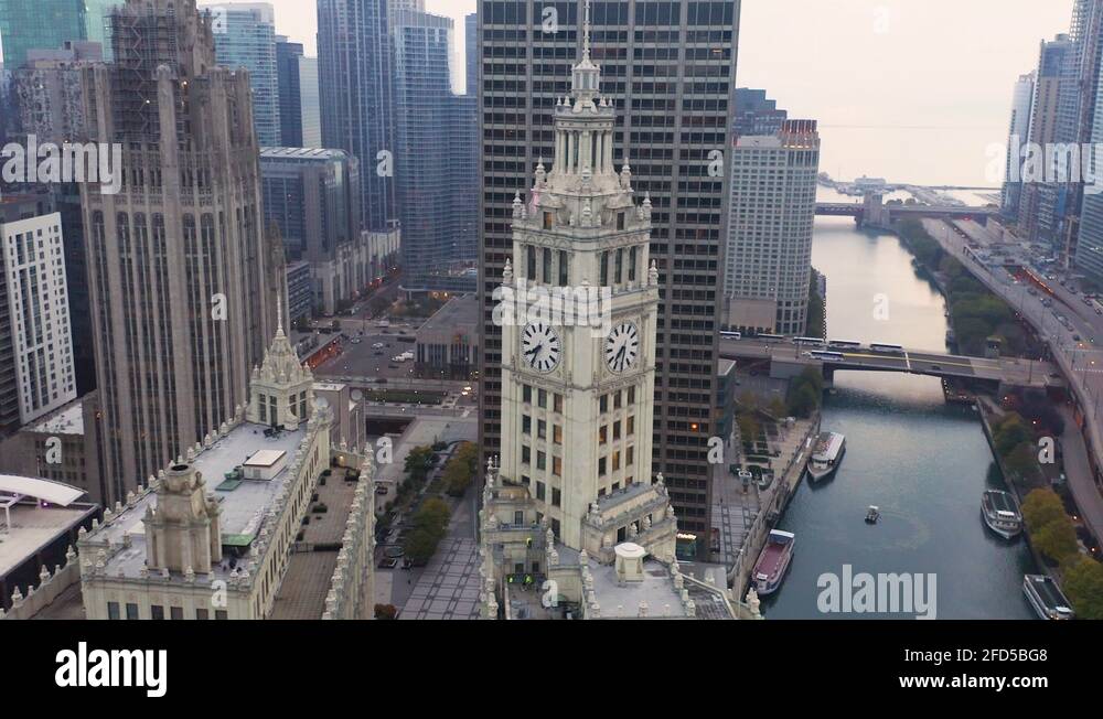 Wrigley building chicago aerial Stock Videos & Footage - HD and 4K ...