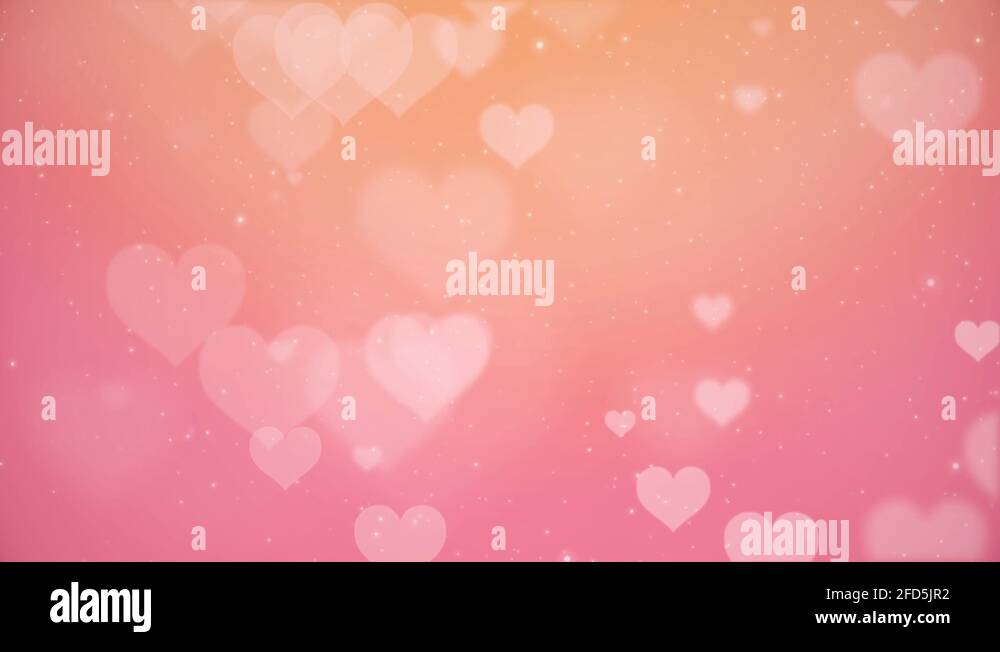 Heart Bokeh Heaven Feel Animation Background Seamless Loop Stock Video ...