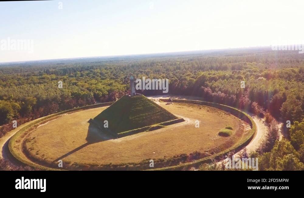 Birds eye view of the Pyramid of Austerlitz showing the pyramid of ...