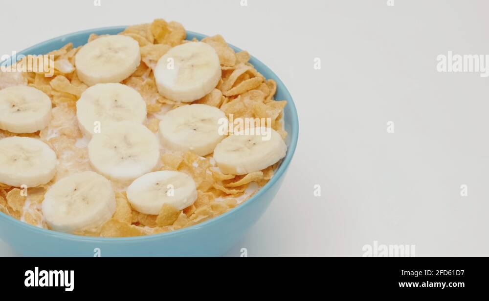 Cereal bowl cornflakes banana Stock Videos & Footage - HD and 4K Video ...