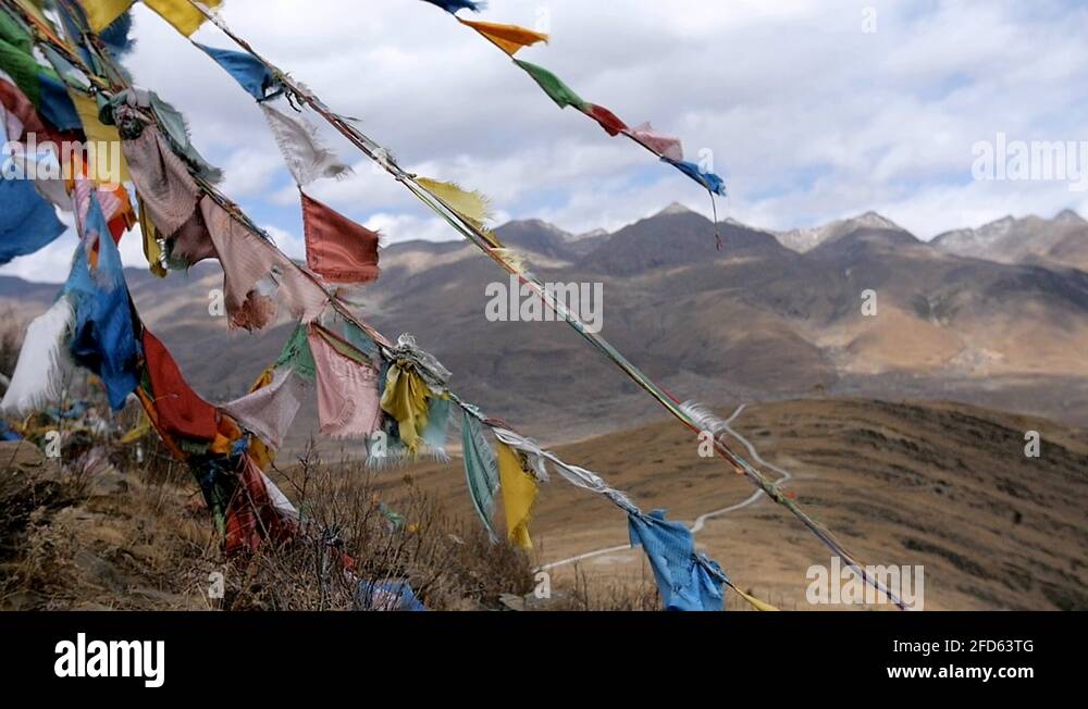 Tibetan prayer flags blowing Stock Videos & Footage - HD and 4K Video ...