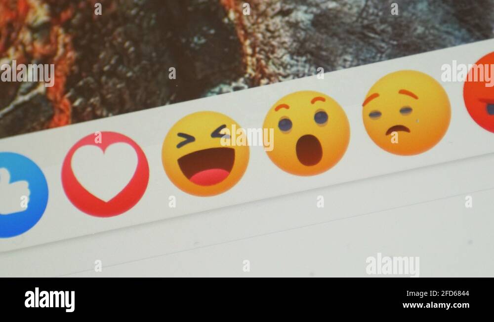 facebook messenger emoticons, emoji Stock Video Footage - Alamy