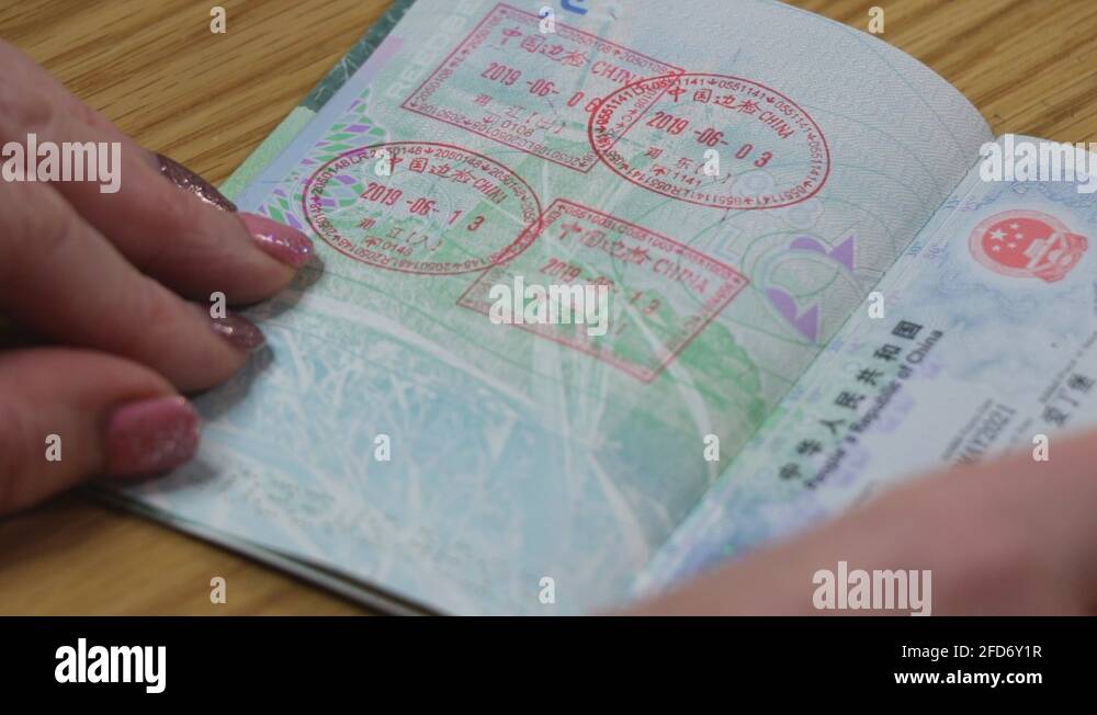 China passport stamp Stock Videos & Footage - HD and 4K Video Clips - Alamy