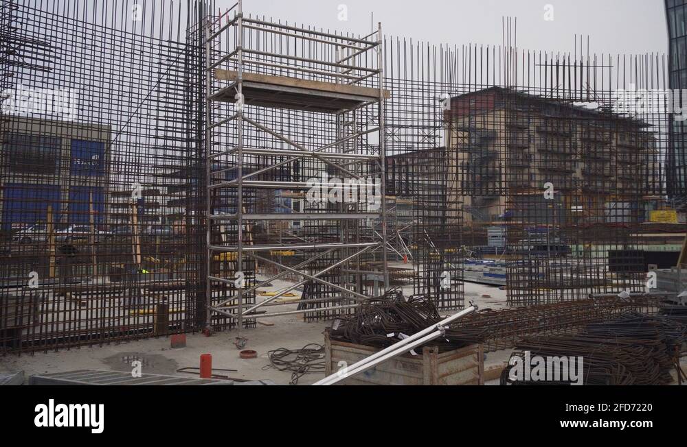 Steel concrete skeleton construction Stock Videos & Footage - HD and 4K ...