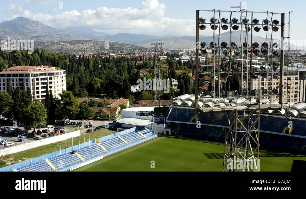 Soccer/Football Stadium in Podgorica, Montenegro Stock Video Footage ...