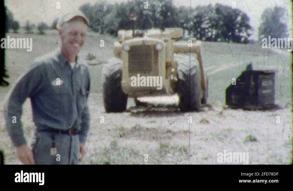 1950s Working Class Man EARTHMOVER OPERATOR Worker Vintage Film Retro ...