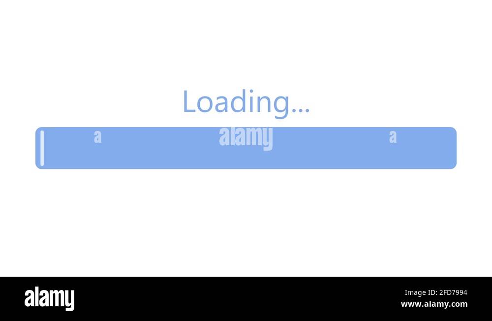 Loading Bar Screen Animation on White Background Stock Video Footage ...