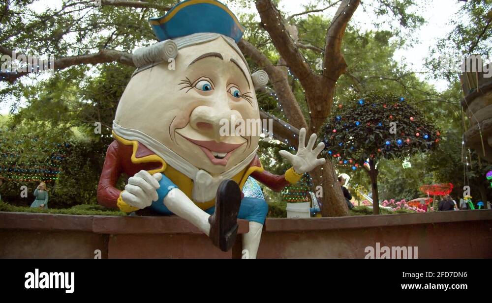 Humpty Dumpty statue at the 'Storybook Gardens' display at the Hunter ...
