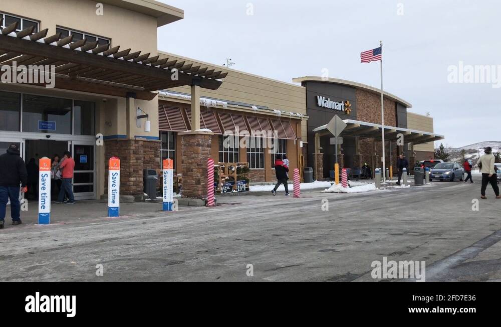 Walmart store and its parking lot Stock Video Footage - Alamy