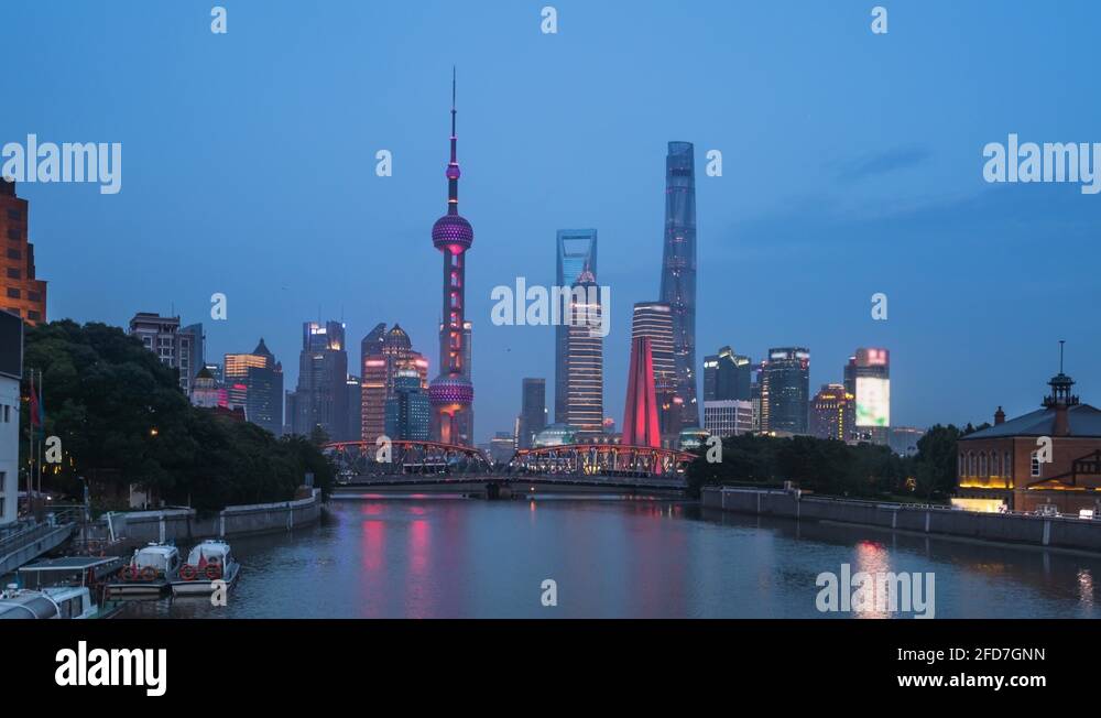 Shanghai skyline sunset china Stock Videos & Footage - HD and 4K Video ...