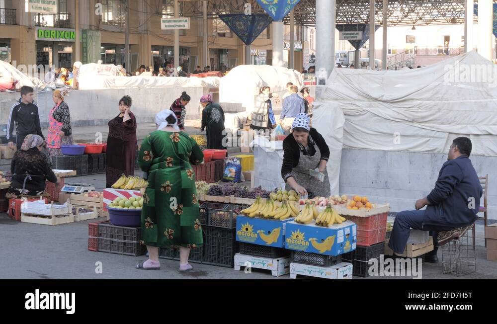 Fruit sellers in Siob Bazaar,Samarkand,Uzbekistan Stock Video Footage ...