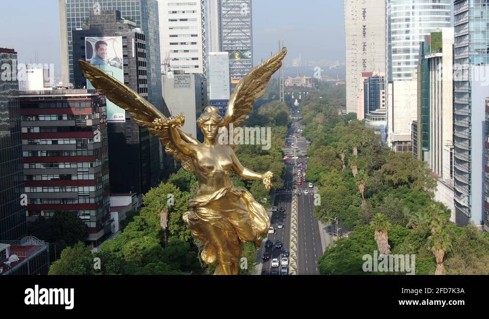 Angel de la Independencia – Aerial orbit shot Stock Video Footage - Alamy