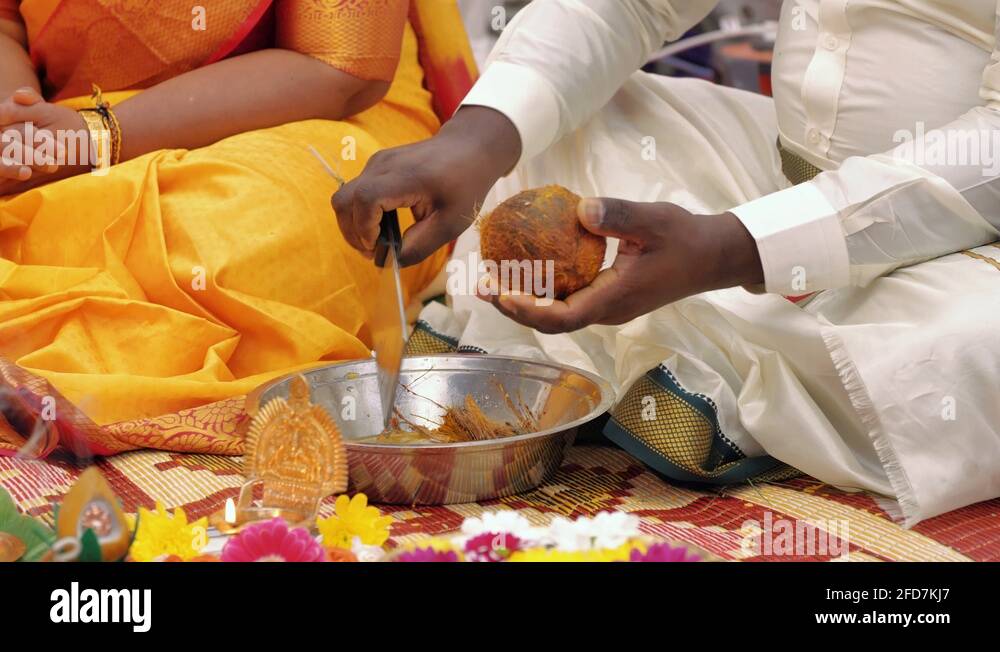 Hindu ceremony coconut Stock Videos & Footage - HD and 4K Video Clips ...