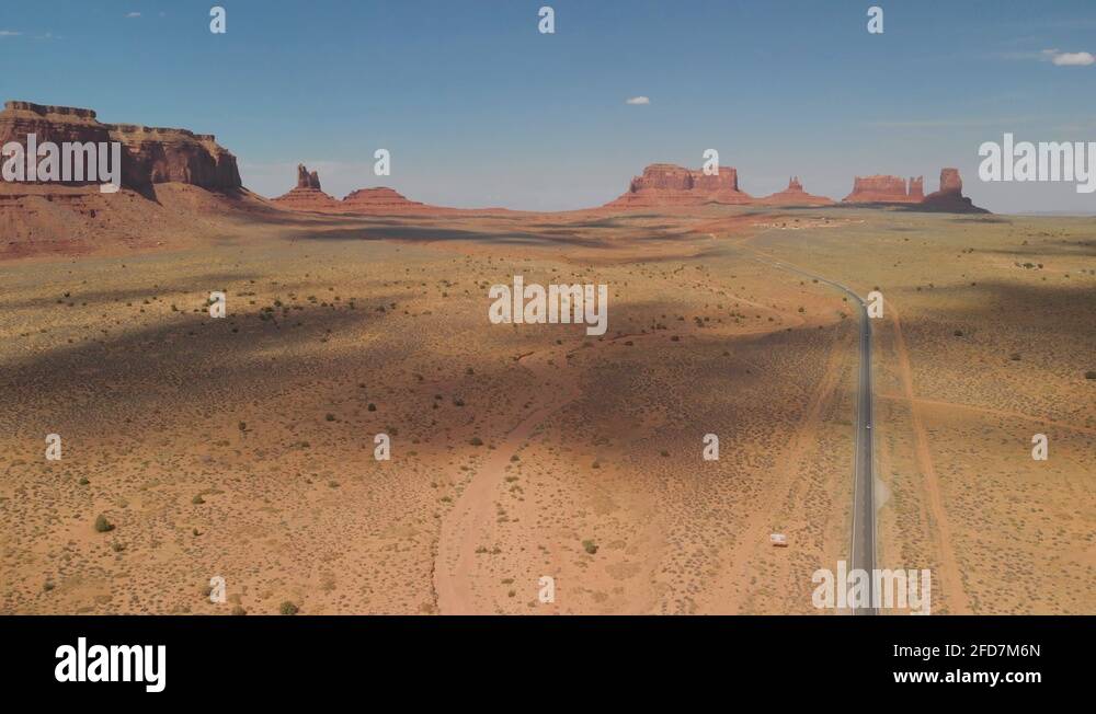 Monument valley on the arizona utah border Stock Videos & Footage - HD ...