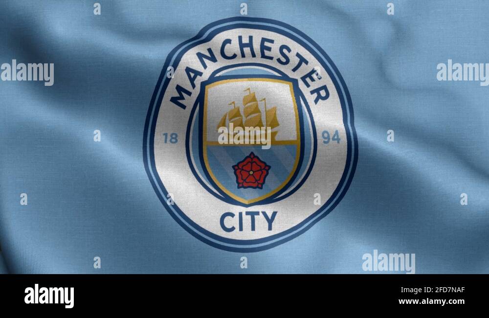 4k animated loop of a waving flag of the Premier League football-soccer ...