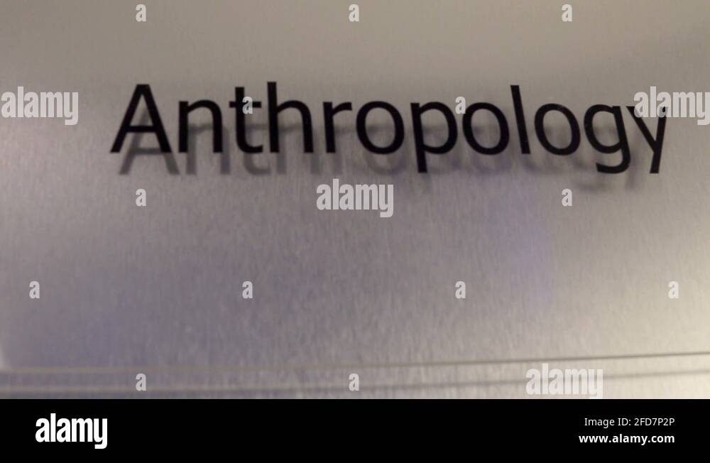Anthropology dual shadow text layered wall signage text information ...