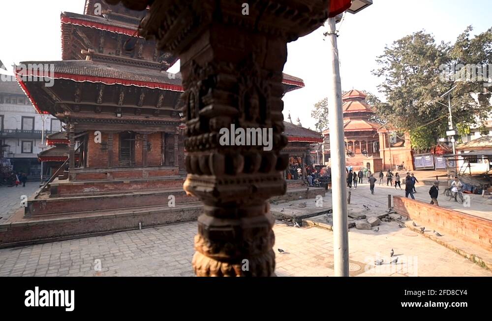 Pan Ancient temples at Kathmandu Durbar Square during sunrise Stock ...