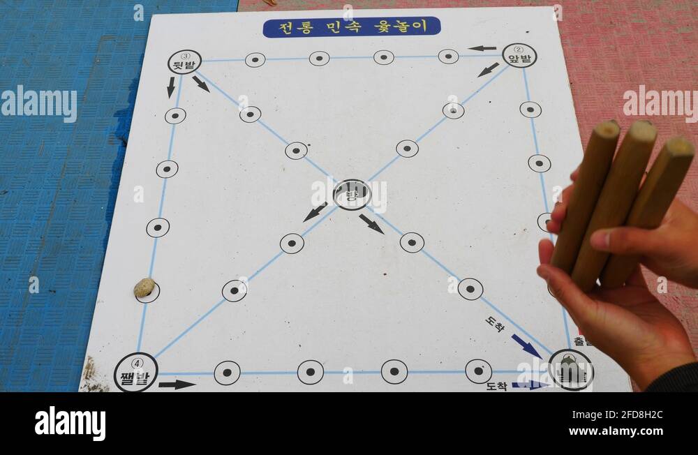 Korean Traditional board Game called Yut Nori also known as Yunnori for ...