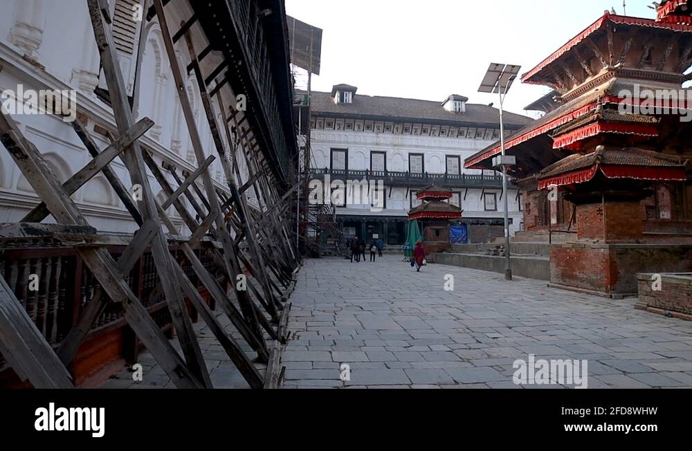 Pan Ancient temples at Kathmandu Durbar Square during sunrise Stock ...