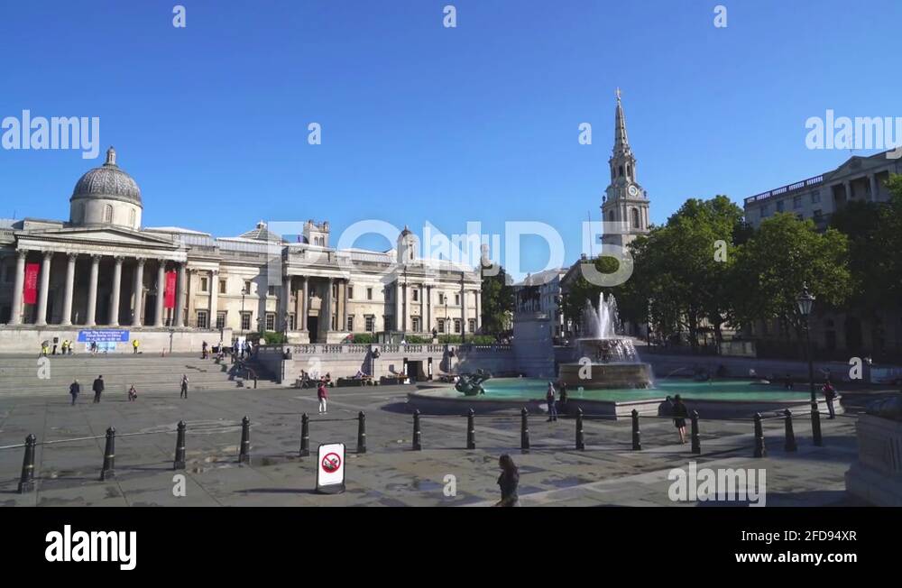 Trafalgar square london britain uk united kingdom england Stock Videos ...