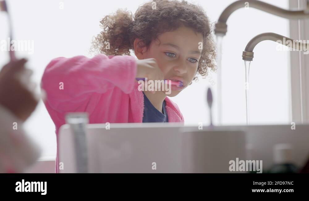 Child brushing teeth sink water Stock Videos & Footage - HD and 4K ...