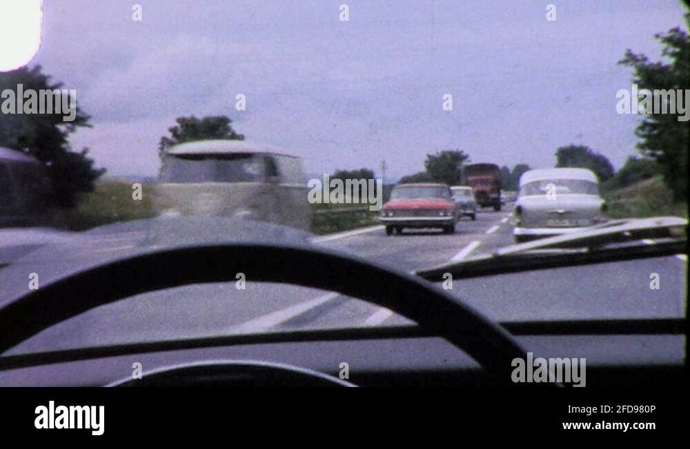 Germany AUTOBAHN Drive Through Windshield 1960s Vintage Film Home Movie ...