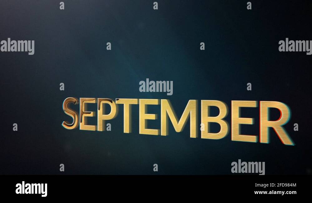 Luxurious months of the year presentation with motion in gold ...