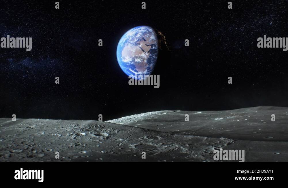 Moon surface view of earth Stock Videos & Footage - HD and 4K Video ...