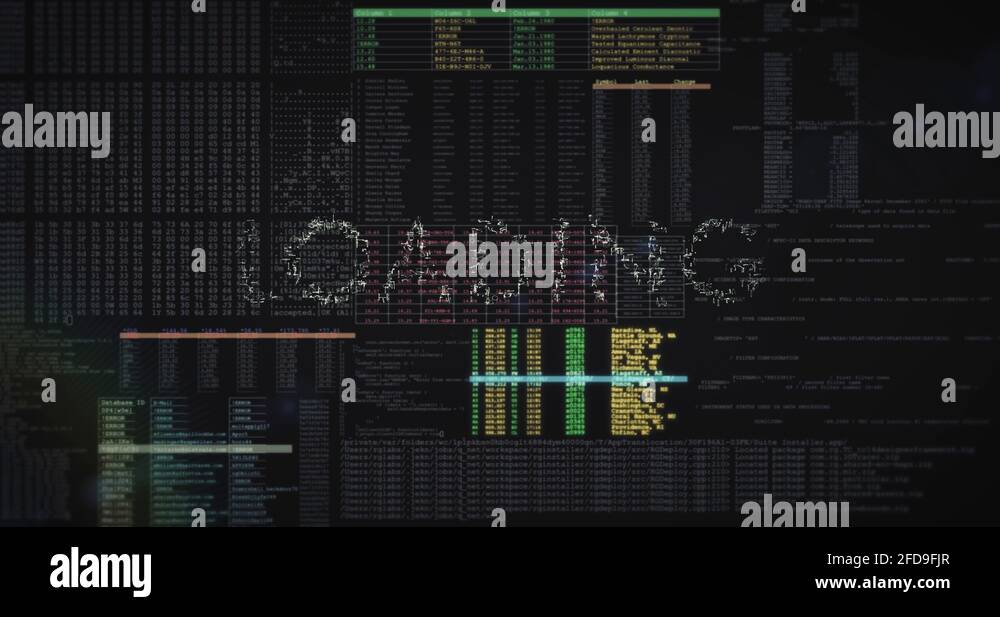 LOADING screen text is formed from digital lines - overlay on ...