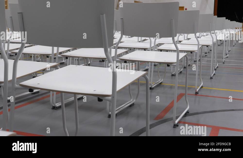 First person turns up, taking a seat, To be In time or On time concept ...