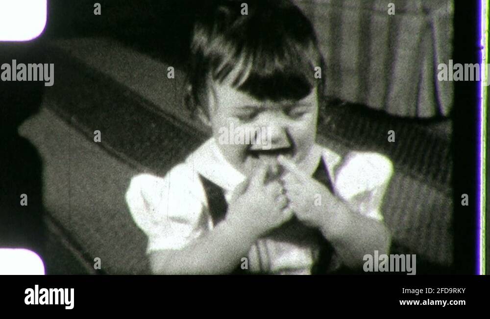 Cry Baby Bawling Upset Girl Crying Brat Child 1950s Vintage Film Home ...