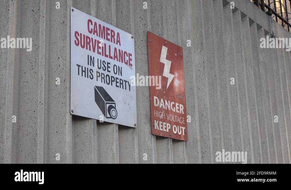 Under surveillance signage Stock Videos & Footage - HD and 4K Video ...