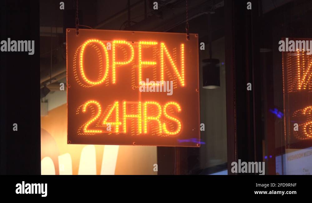 24 hour sign Stock Videos & Footage - HD and 4K Video Clips - Alamy