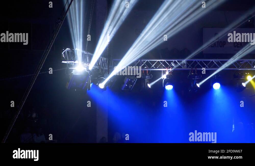 Concert Lights. Lighting Effects on a Concert Stage at the Circus Arena ...