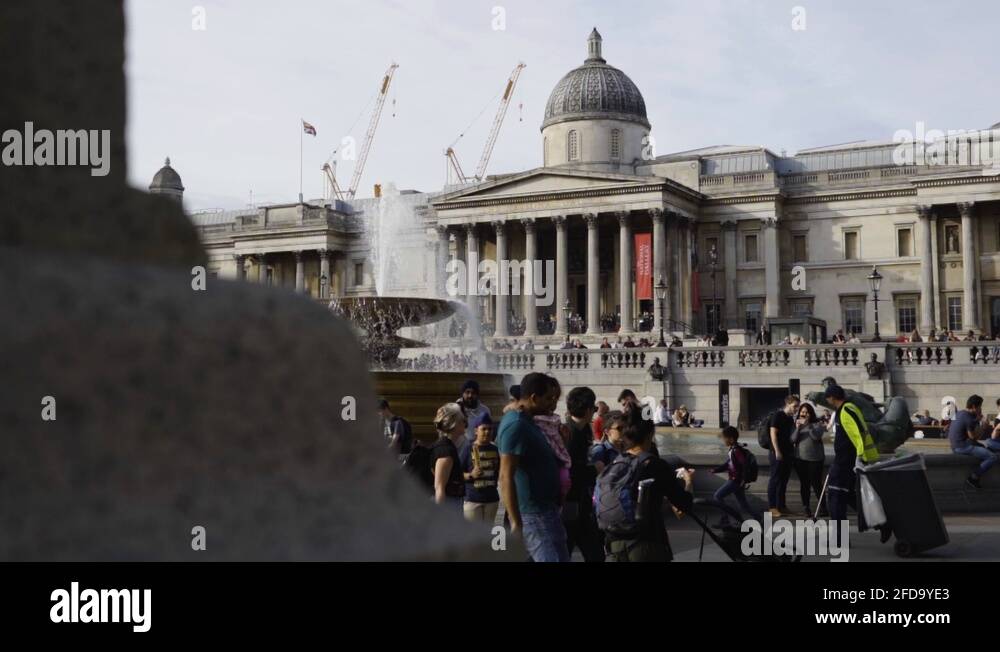 National gallery in trafalgar square in central london Stock Videos ...