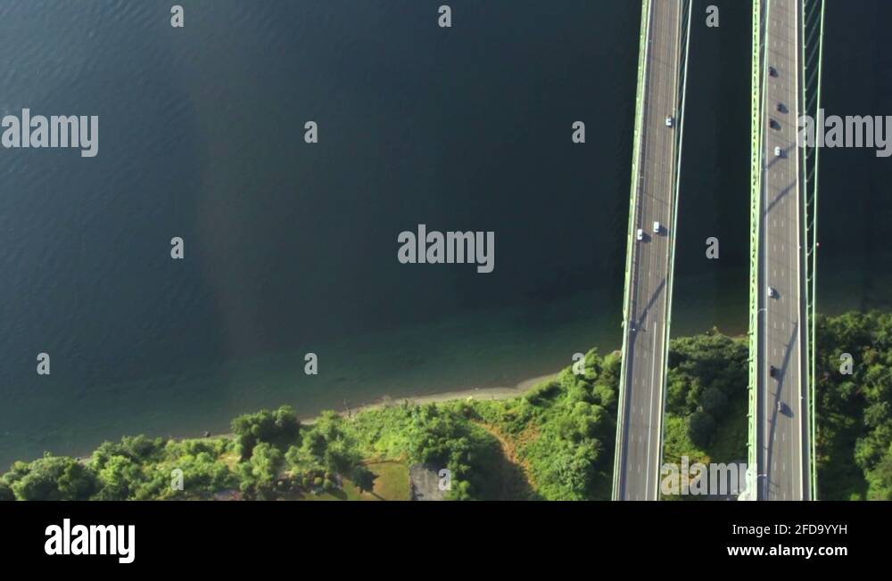 Overhead View Crossing Over Suspension Bridge Stock Video Footage - Alamy