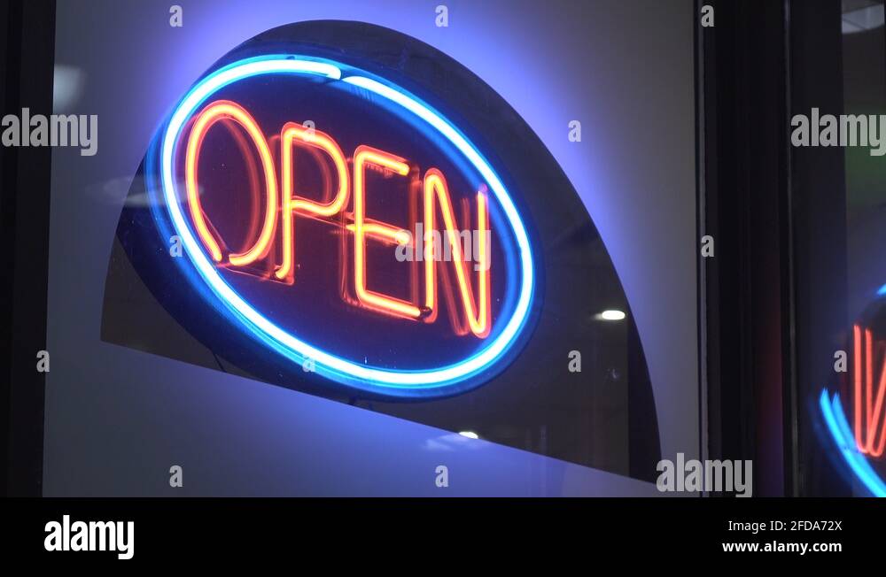 Neon open sign restaurant Stock Videos & Footage - HD and 4K Video ...