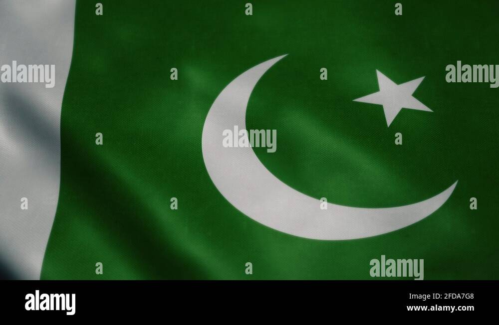 Flag of Pakistan, slow motion waving. Looping animation. Ideal for ...