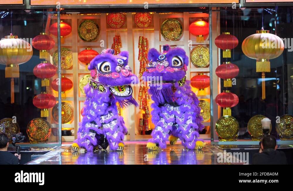 Chinese New Year celebration in the Fashion Show shopping mall Stock ...