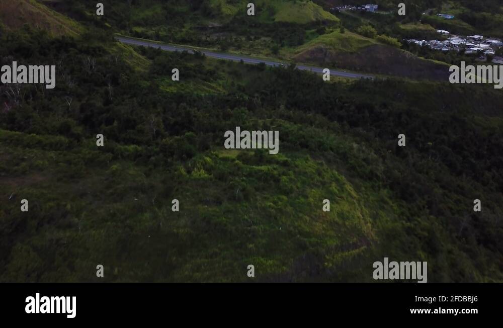 Freeway in Puerto Rican Countryside, Outside of Cayey City. Island Road ...