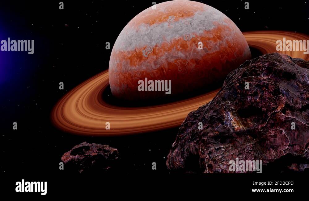 3D model of the planet Saturn in space Stock Video Footage - Alamy