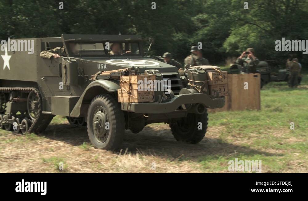 American army half track military vehicle Stock Videos & Footage - HD ...