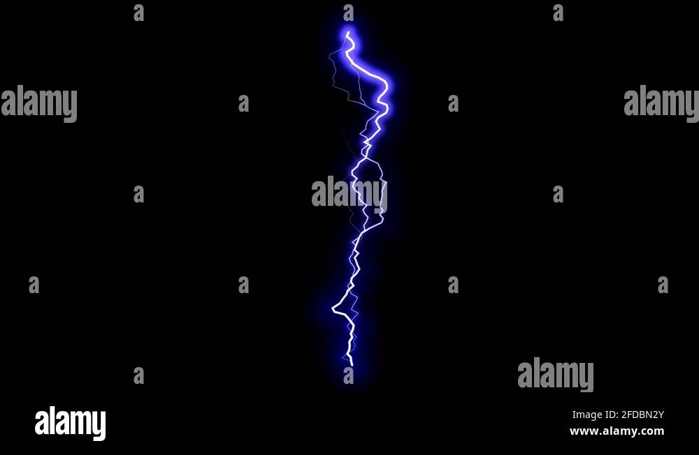 Electrical storm, blue lightning strikes on black background Stock ...