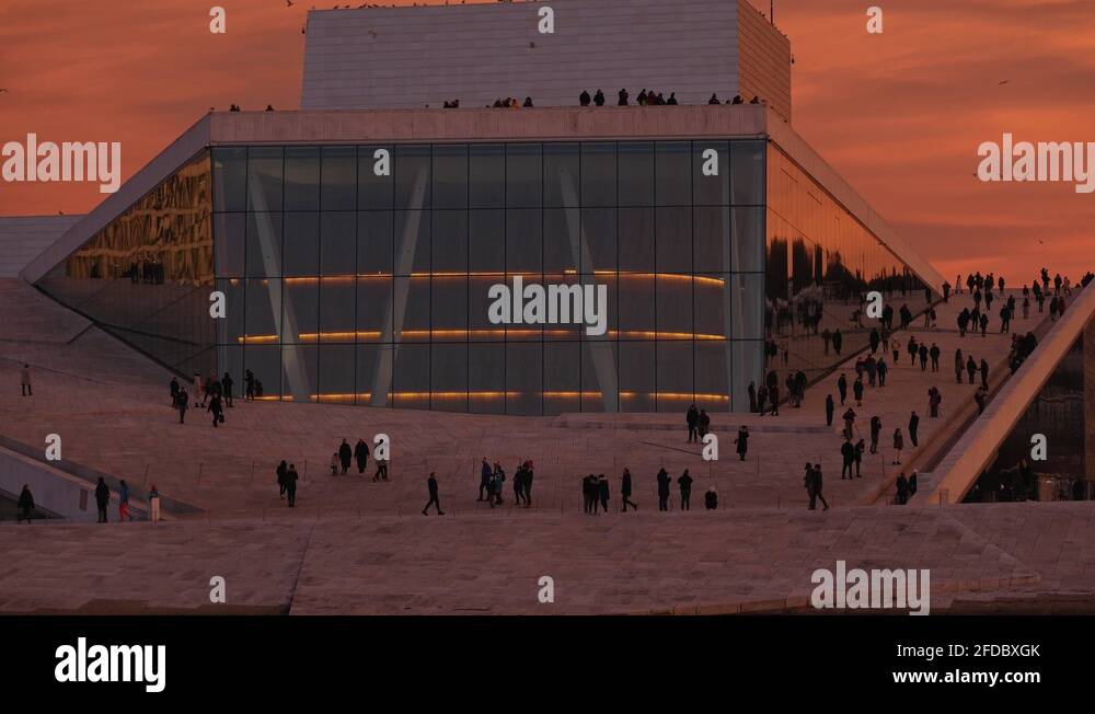 The norwegian opera house in sunset Stock Videos & Footage - HD and 4K ...