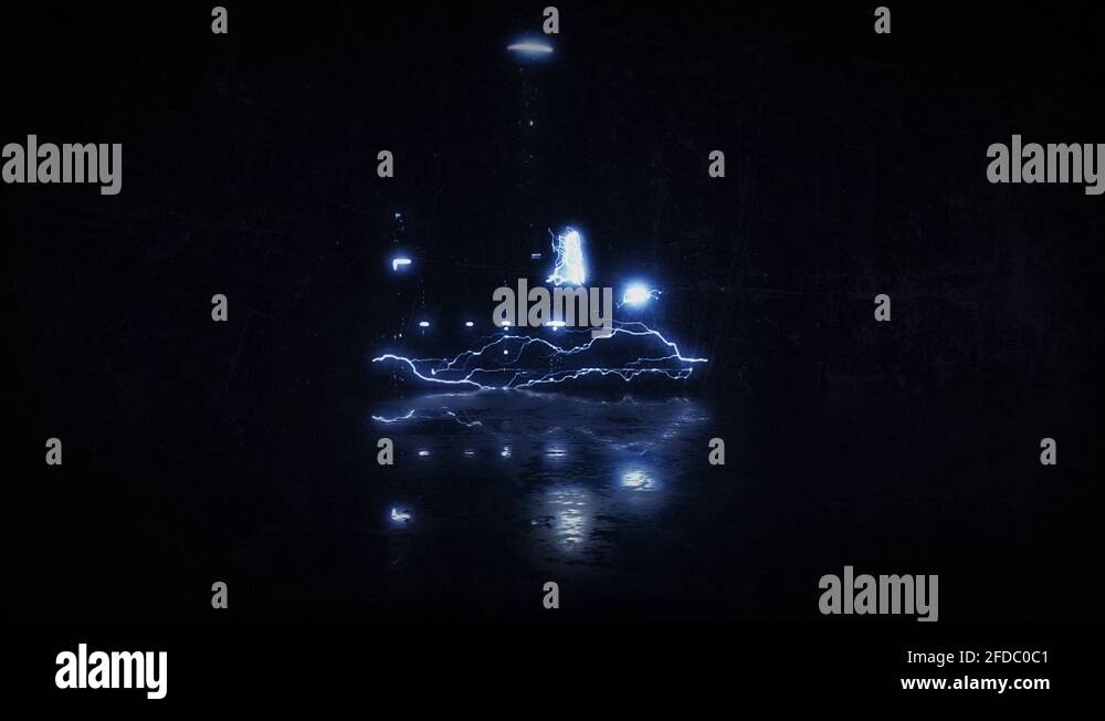 Libra zodiac sign animated presentation revealed through electric storm ...