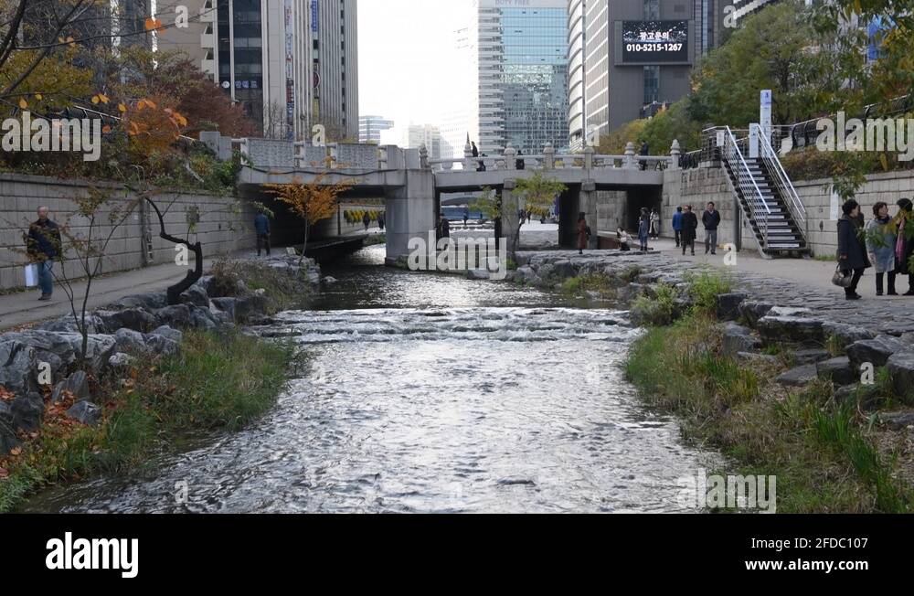 Cheonggyecheon park park river seoul Stock Videos & Footage - HD and 4K ...