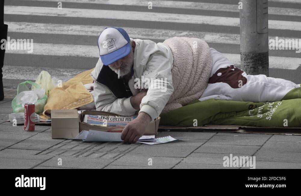 Homeless person begging on the street Stock Videos & Footage - HD and ...